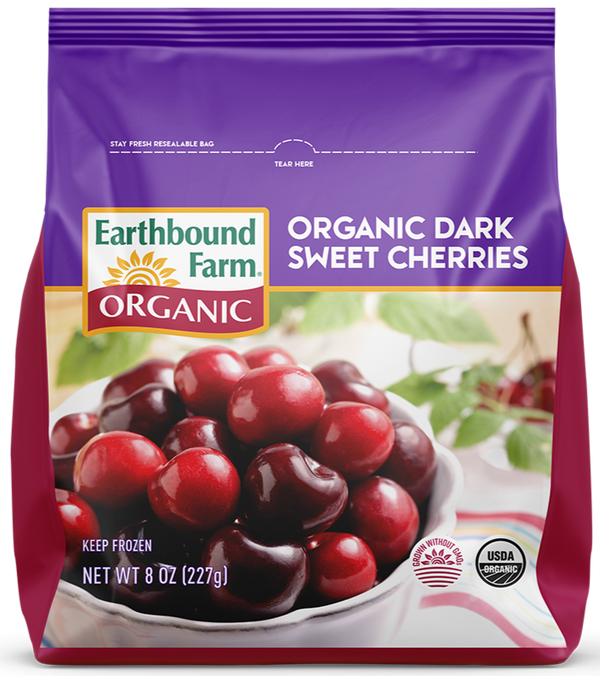 Organic Dark Sweet Cherries by Earthbound Farm 300g Frozen - SmoothiesGo