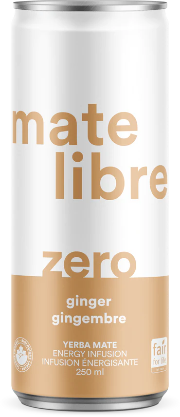 Ginger Zero Organic Yerba Mate Energy Infusion by Mate Libre, 250ml ...